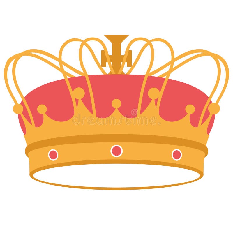 Isolated Colored King or Queen Golden Crown Icon Vector Stock Vector ...