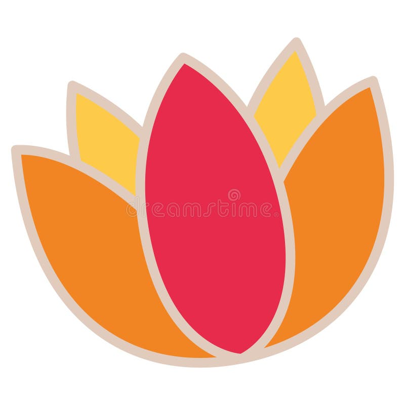 Isolated Colored Lotus Flower Icon Vector Stock Vector - Illustration ...