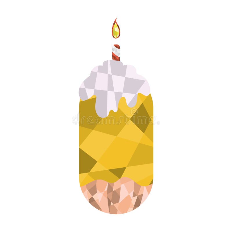 Isolated Colored Low Poly Cake Dessert Icon Vector Stock Vector ...