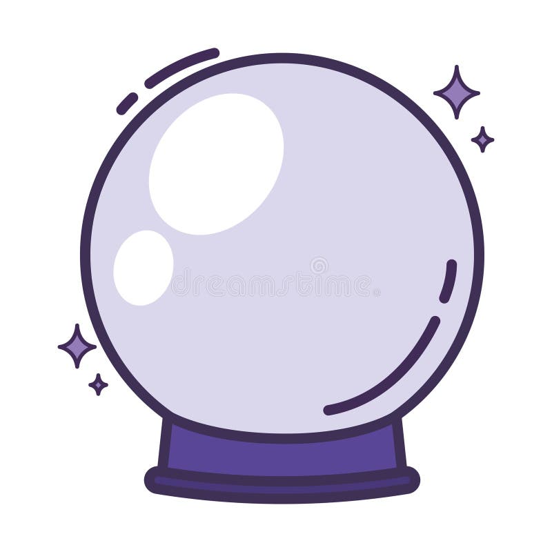 Isolated Colored Magic Crystal Ball Icon Vector Stock Vector ...