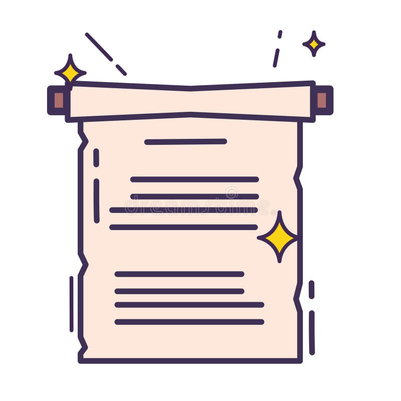 Isolated Colored Magic Scroll Icon Vector Stock Vector - Illustration ...