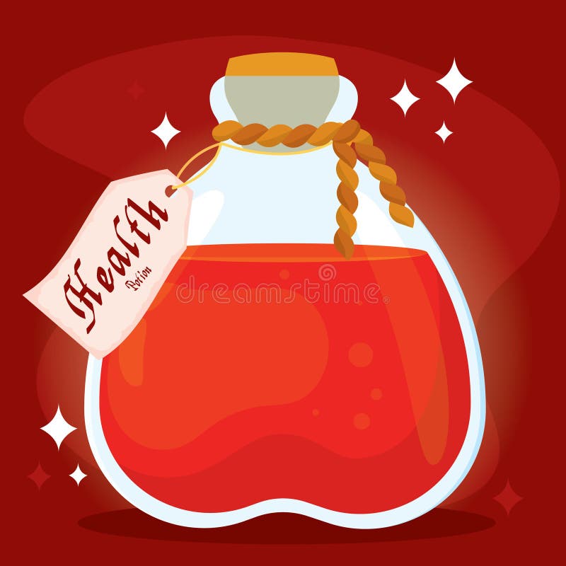 Isolated Colored Magical Health Potion Elixir Vector Stock Illustration ...