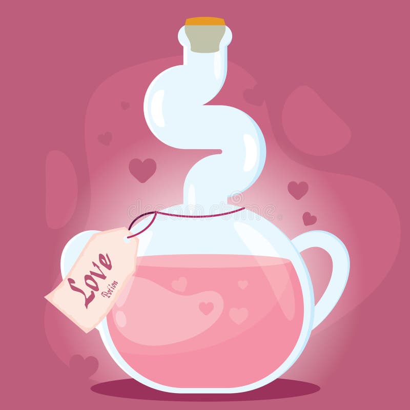 Isolated Colored Magical Love Potion Elixir Vector Stock Vector ...