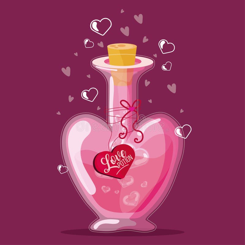 Isolated Colored Magical Love Potion Elixir Vector Stock Vector ...