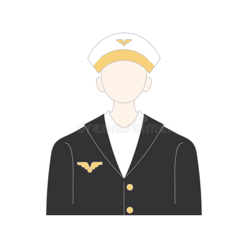 Isolated Colored Male Pilot Avatar Character Vector Stock Vector ...