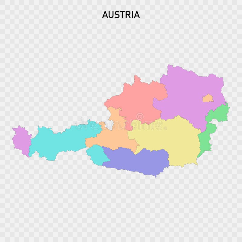 Isolated Colored Map of Austria Stock Vector - Illustration of ...
