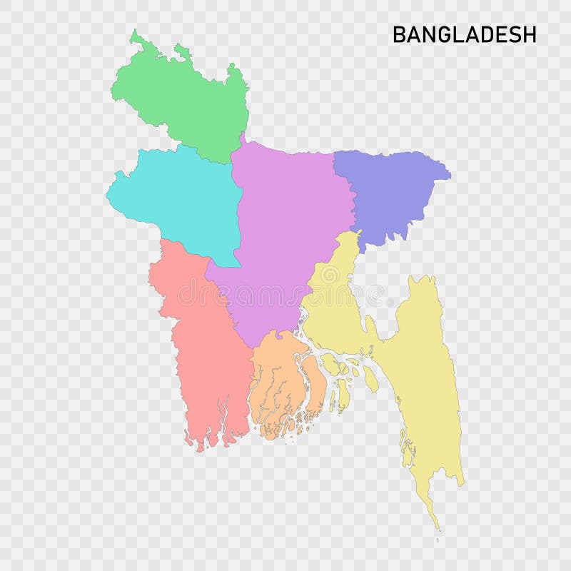 Isolated Colored Map of Bangladesh Stock Vector - Illustration of ...