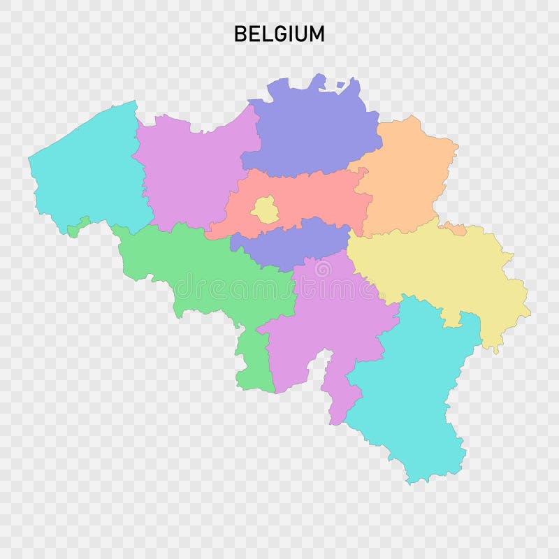 Isolated Colored Map of Belgium Stock Vector - Illustration of travel ...