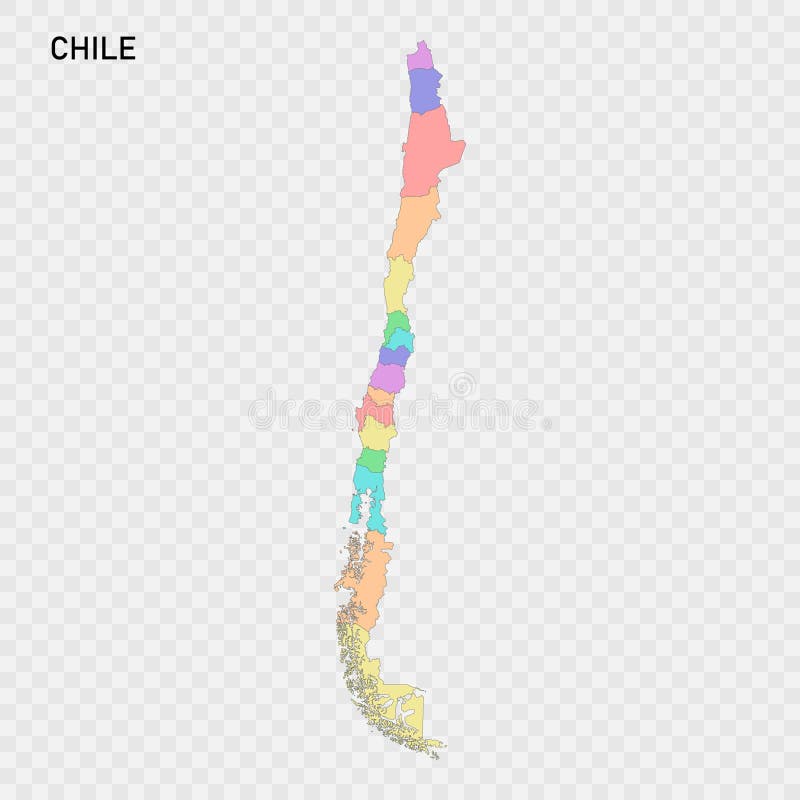 Isolated Colored Map of Chile with Borders Stock Vector - Illustration ...