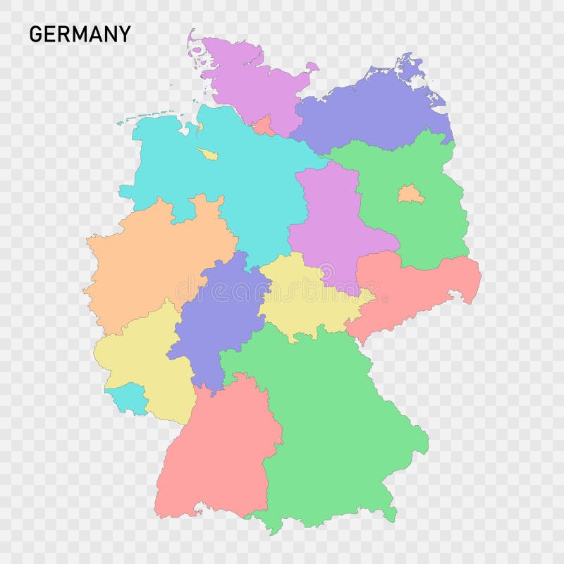 Isolated Colored Map of Germany Stock Vector - Illustration of ...