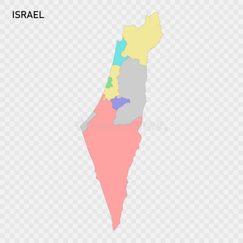 Political Map of Israel with National Borders Stock Vector ...