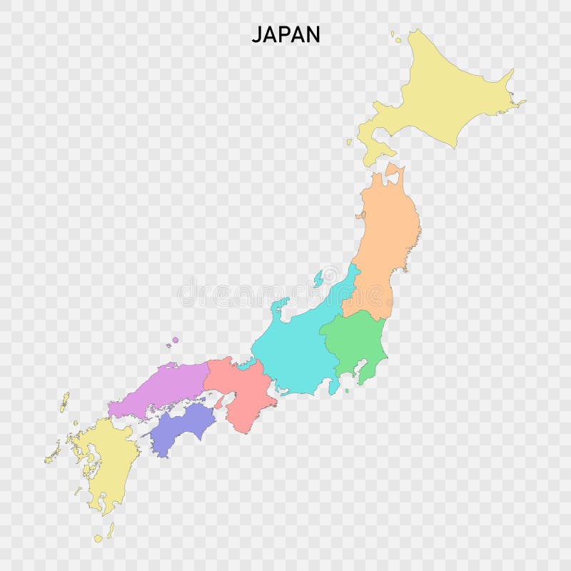 Isolated Colored Map of Japan Stock Vector - Illustration of simple ...