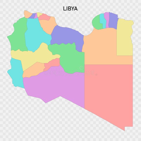Isolated Colored Map of Libya Stock Vector - Illustration of colored ...