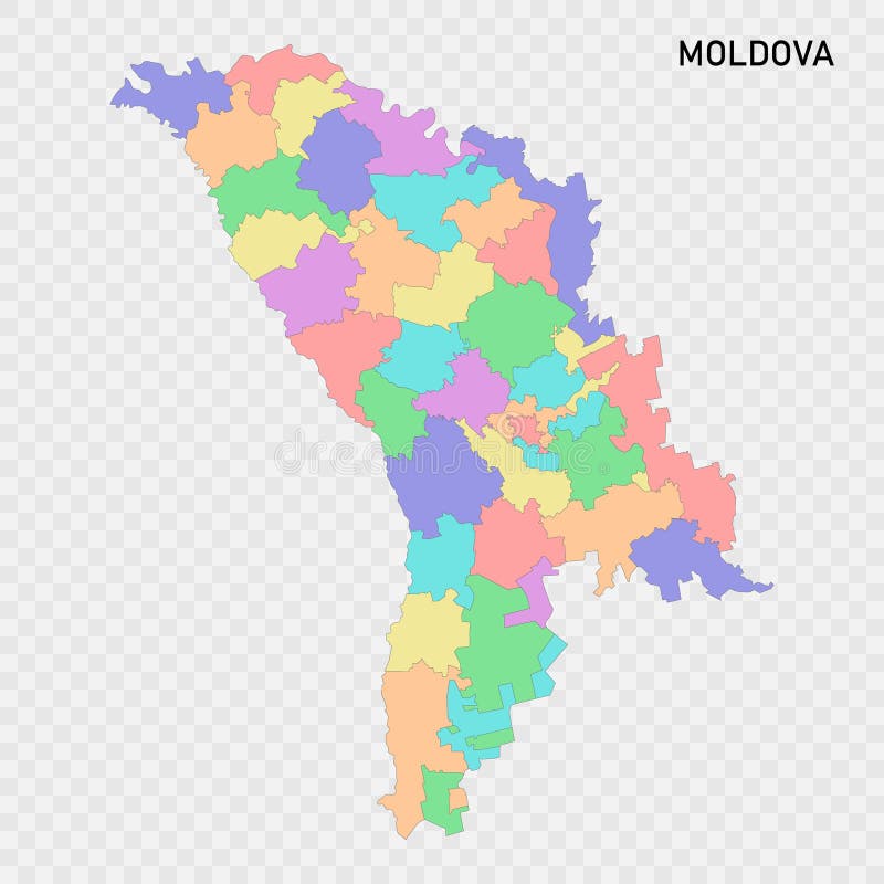 Isolated Colored Map of Moldova Stock Vector - Illustration of atlas ...