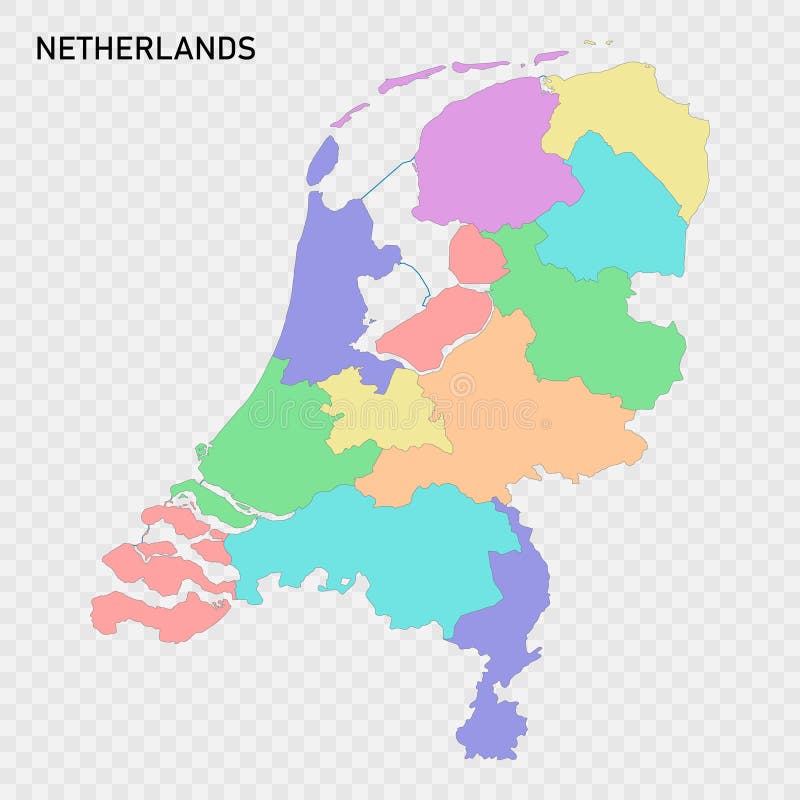 Isolated Colored Map of Netherlands Stock Vector - Illustration of city ...