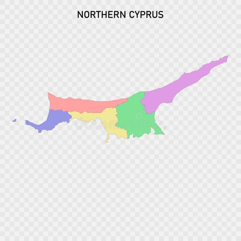 Isolated Colored Map of Northern Cyprus Stock Vector - Illustration of ...