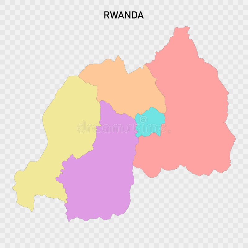 Isolated Colored Map of Rwanda Stock Vector - Illustration of ...
