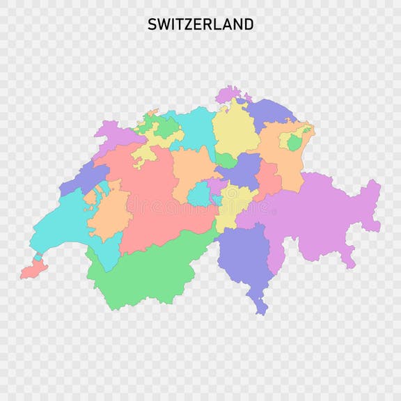 Isolated Colored Map of Switzerland Stock Vector - Illustration of blue ...