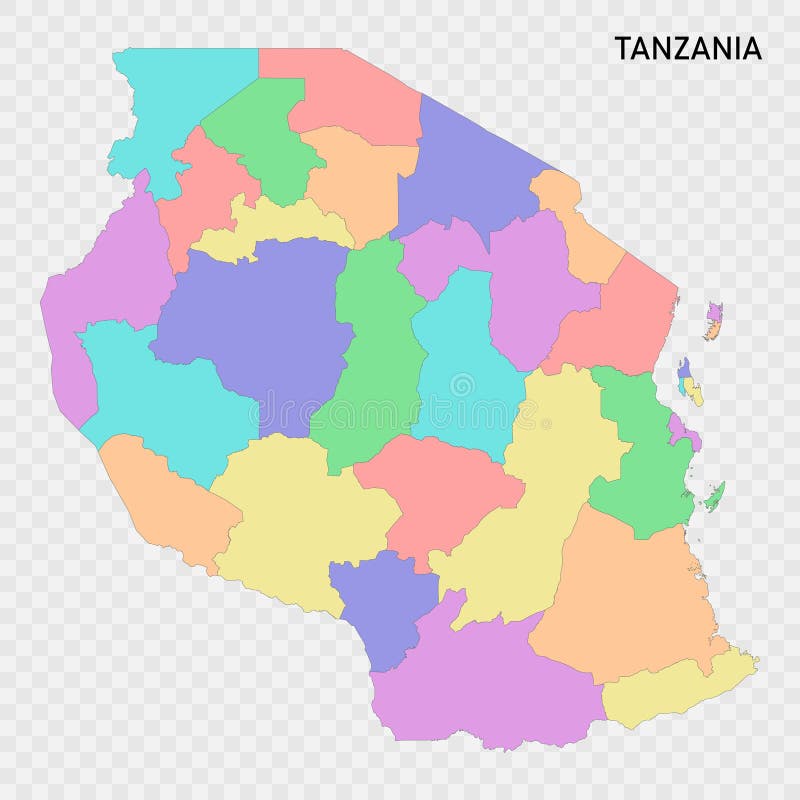 Tanzania Map Regions Stock Illustrations – 212 Tanzania Map Regions ...