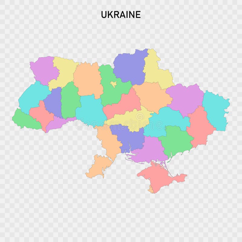 Isolated Colored Map of Ukraine Stock Vector - Illustration of colored ...
