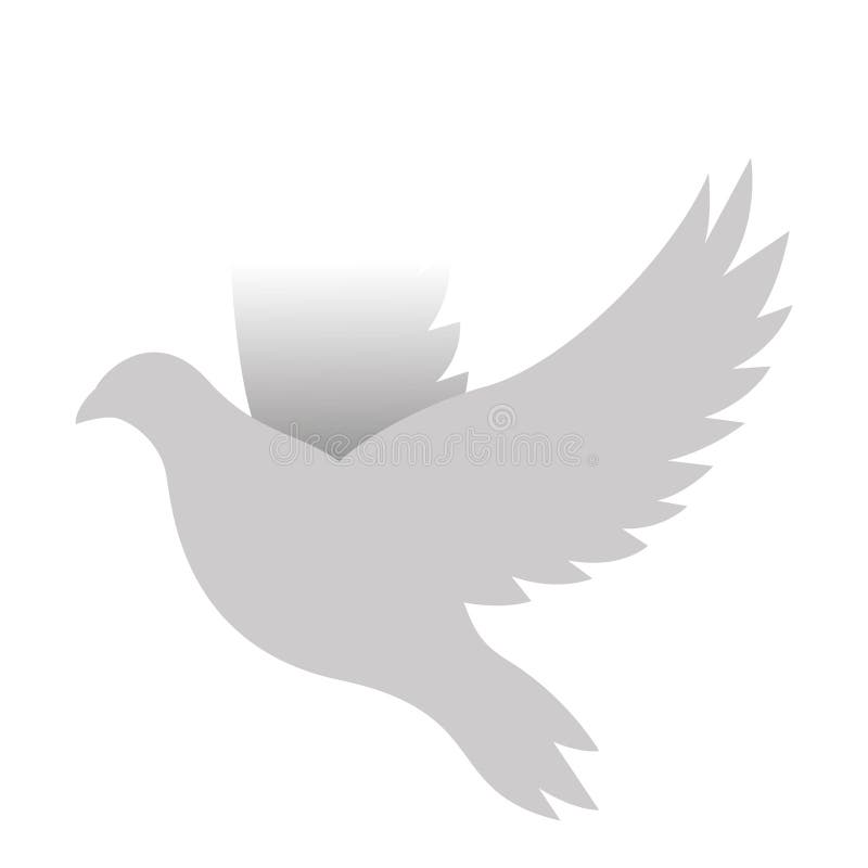 Isolated Colored Peace Dove Bird Vector Stock Vector - Illustration of ...