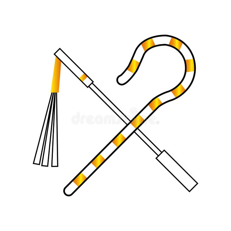 Isolated Colored Pharaoh Cane Symbol Vector Stock Vector - Illustration ...