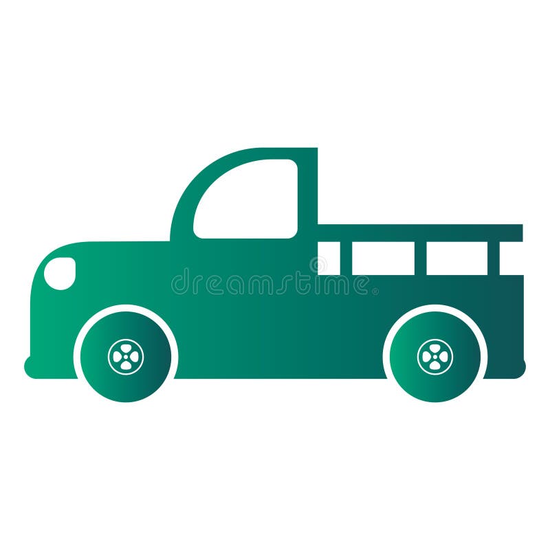 Isolated Colored Pick Up Truck Icon Flat Design Vector Stock Vector ...