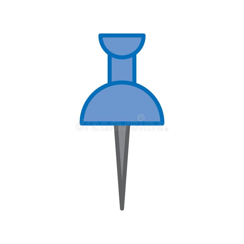 Isolated Colored Pin Office Supply Icon Vector Stock Vector ...