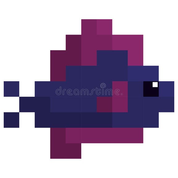 Isolated Colored Pixelated Fish Icon Vector Stock Vector - Illustration ...