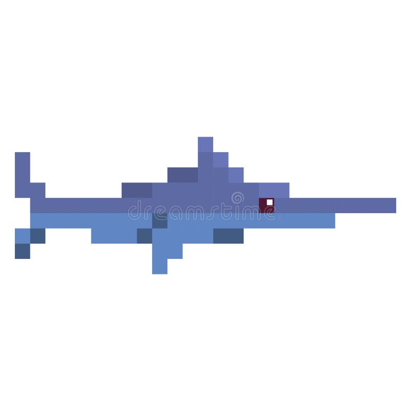 Isolated Colored Pixelated Shark Icon Vector Stock Vector ...
