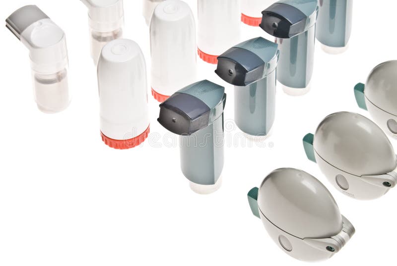 Purple Inhaler stock photo. Image of breathe, background - 10595454