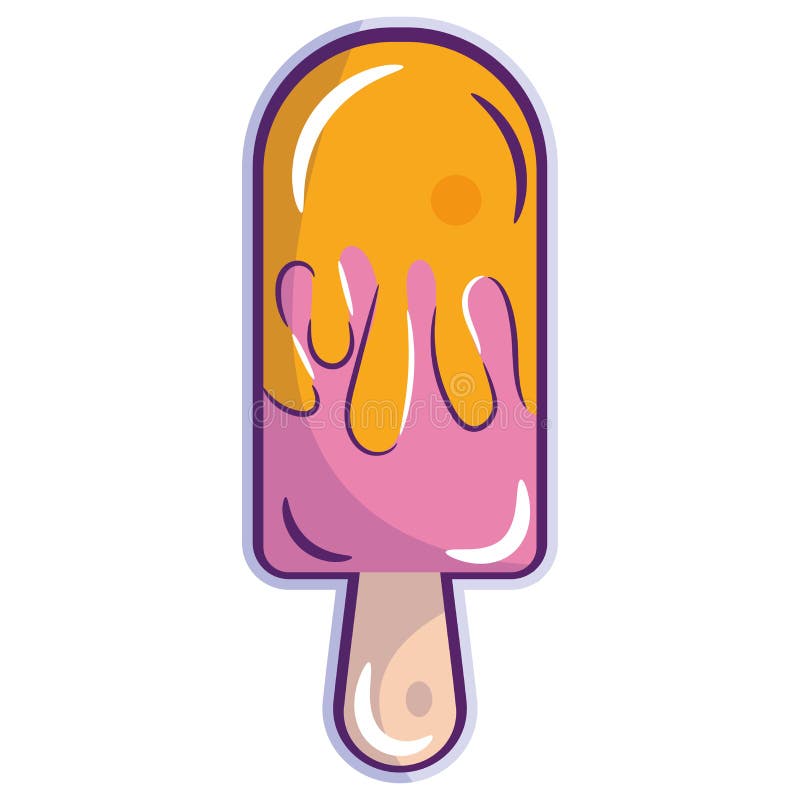 Isolated Colored Popsicle Icon Flat Design Vector Stock Vector ...