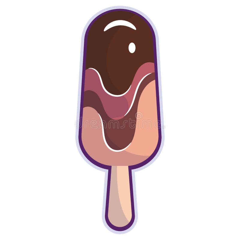 Isolated Colored Popsicle Icon Flat Design Vector Stock Vector ...