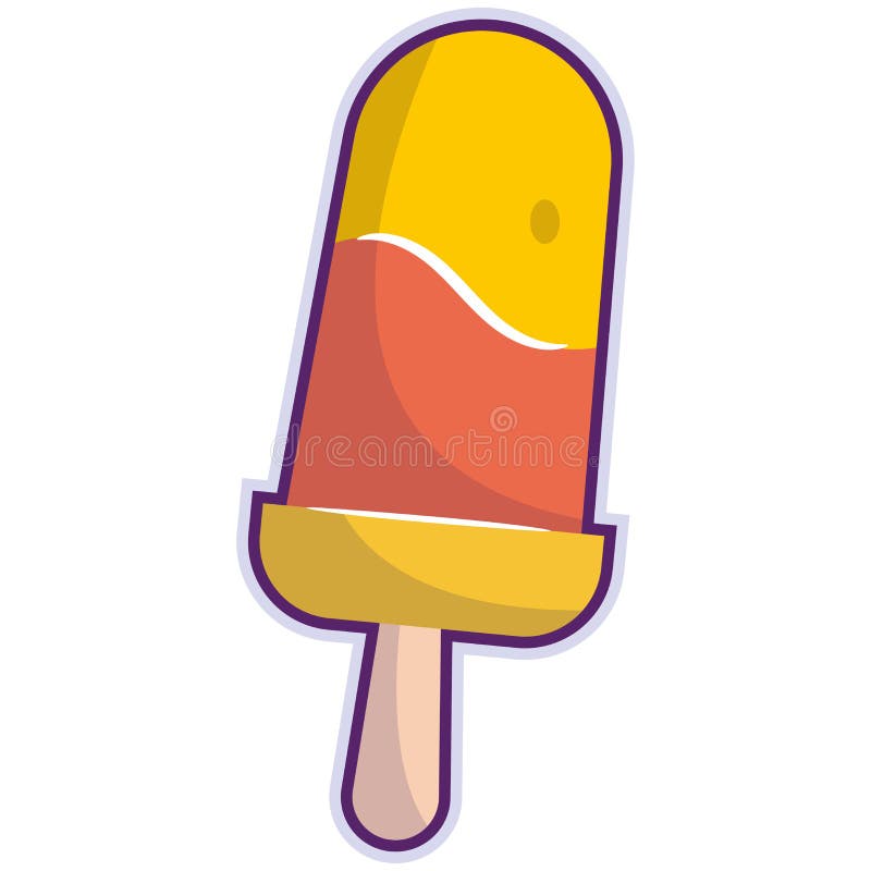 Isolated Colored Popsicle Icon Flat Design Vector Stock Vector ...