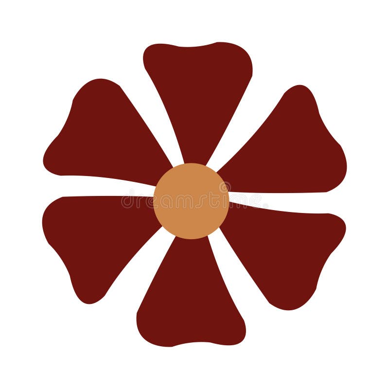 Isolated Colored Red Flower Icon Vector Stock Vector - Illustration of ...