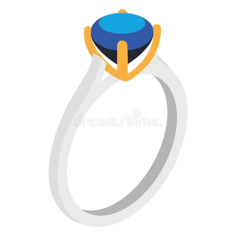Isolated Colored Ring Icon with Diamond Vector Stock Vector ...