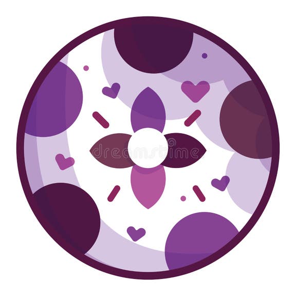 Isolated Colored Rounded Purple Candy Icon Vector Stock Vector ...
