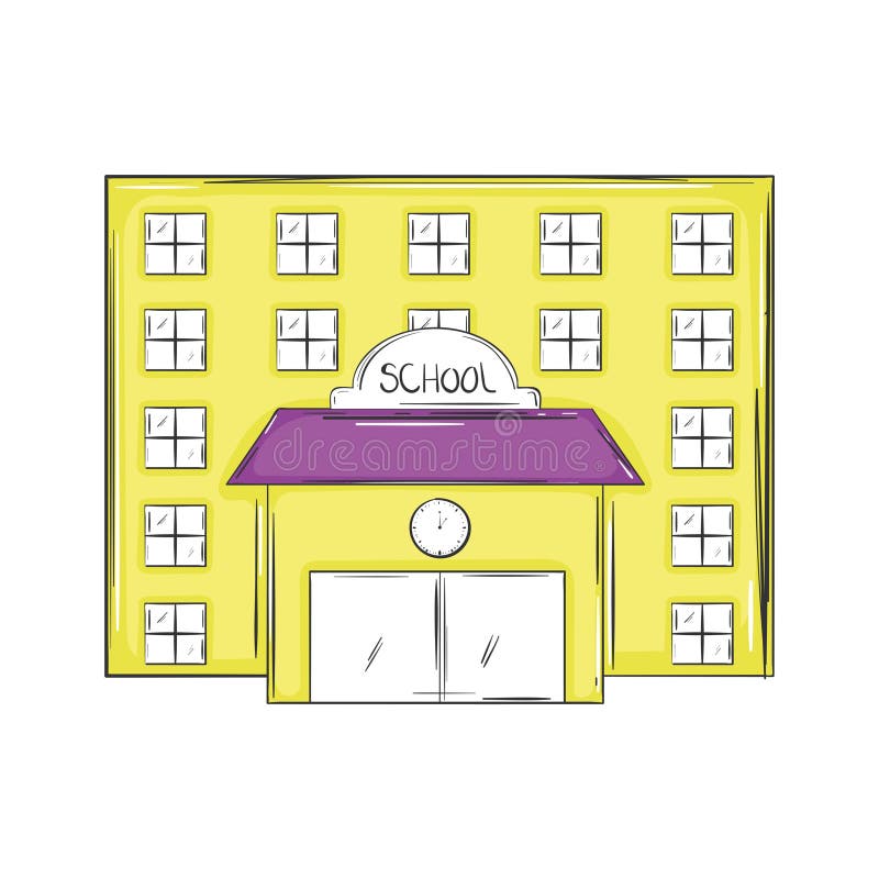 High School Building Drawing