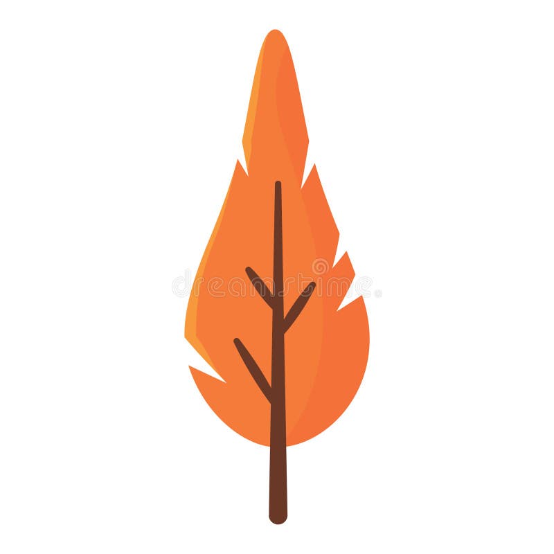 Isolated Colored Seasonal Autumn Tree Icon Vector Stock Vector ...