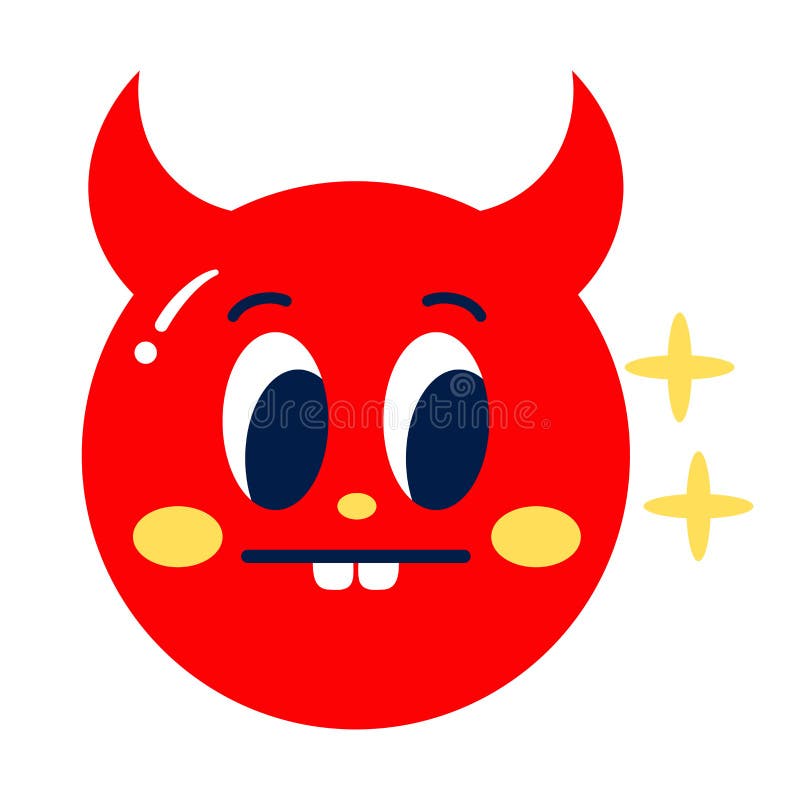 Isolated Colored Serious Devil Emote Vector Stock Vector - Illustration ...