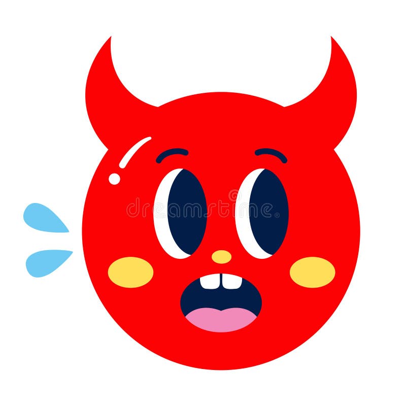 Isolated Colored Serious Devil Emote Vector Stock Vector - Illustration ...