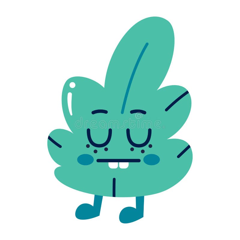 Isolated Colored Serious Natural Leaf Emote Vector Stock Vector ...