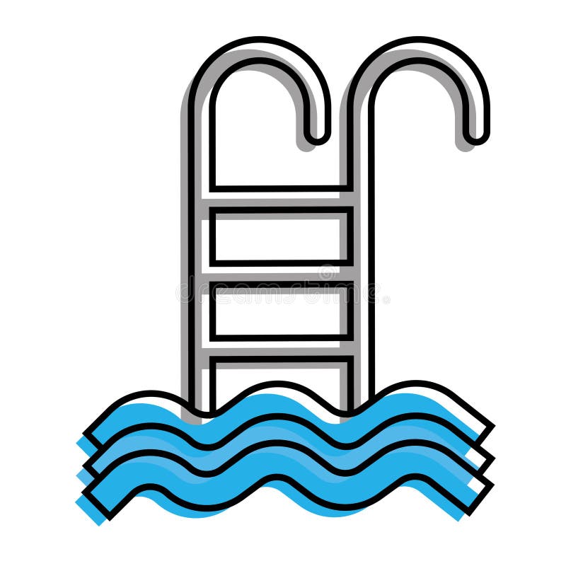 Isolated Colored Sketch of a Pool Exit Icon Vector Stock Vector ...