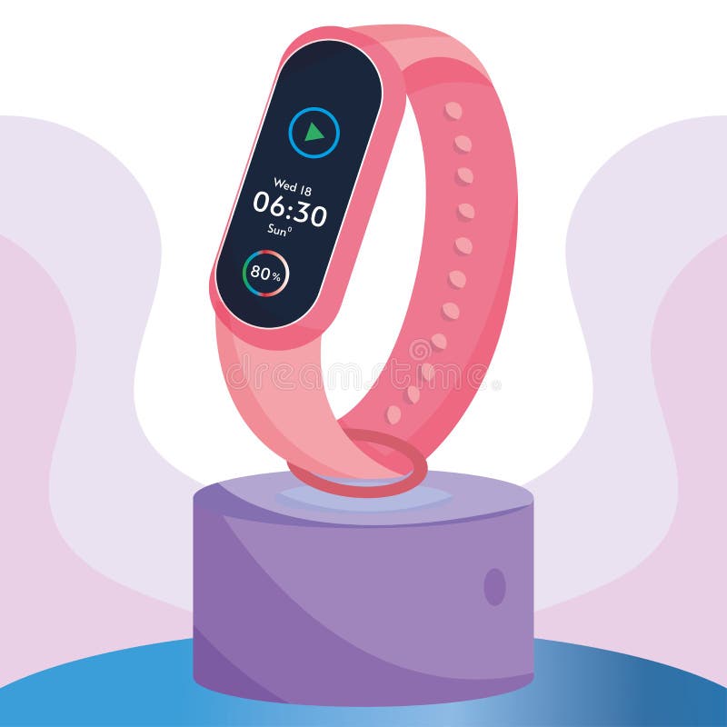 Isolated Colored Smartwatch with Touchscreen Vector Stock Vector ...