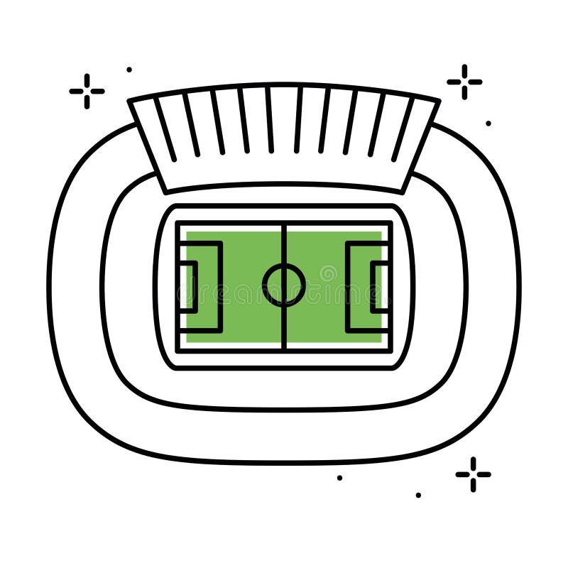 Isolated Colored Soccer Stadium Icon Aerial View Vector Stock Vector ...