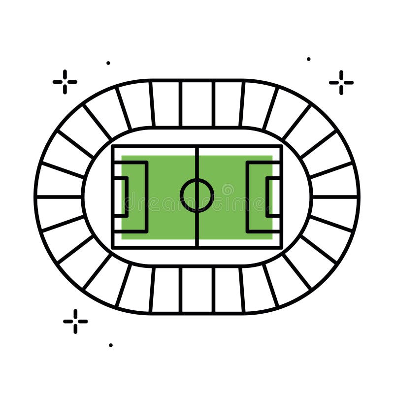 Isolated Colored Soccer Stadium Icon Aerial View Vector Stock Vector ...