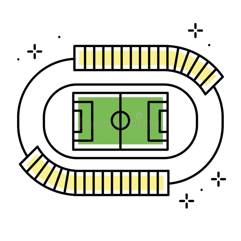 Isolated Colored Soccer Stadium Icon Aerial View Vector Stock Vector ...
