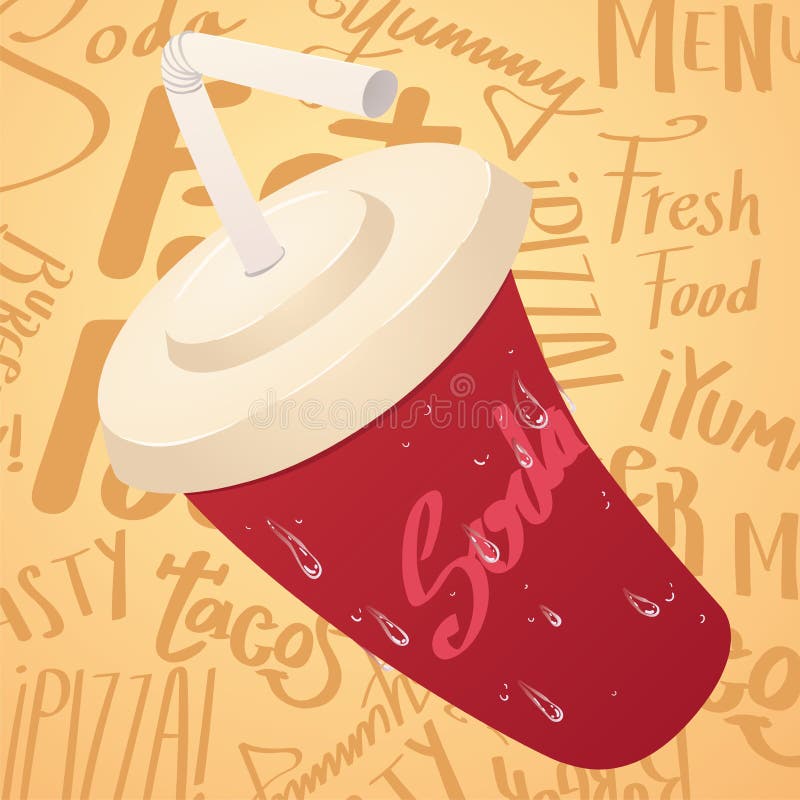 Isolated Colored Soda Cup Fast Food Vector Stock Vector - Illustration ...