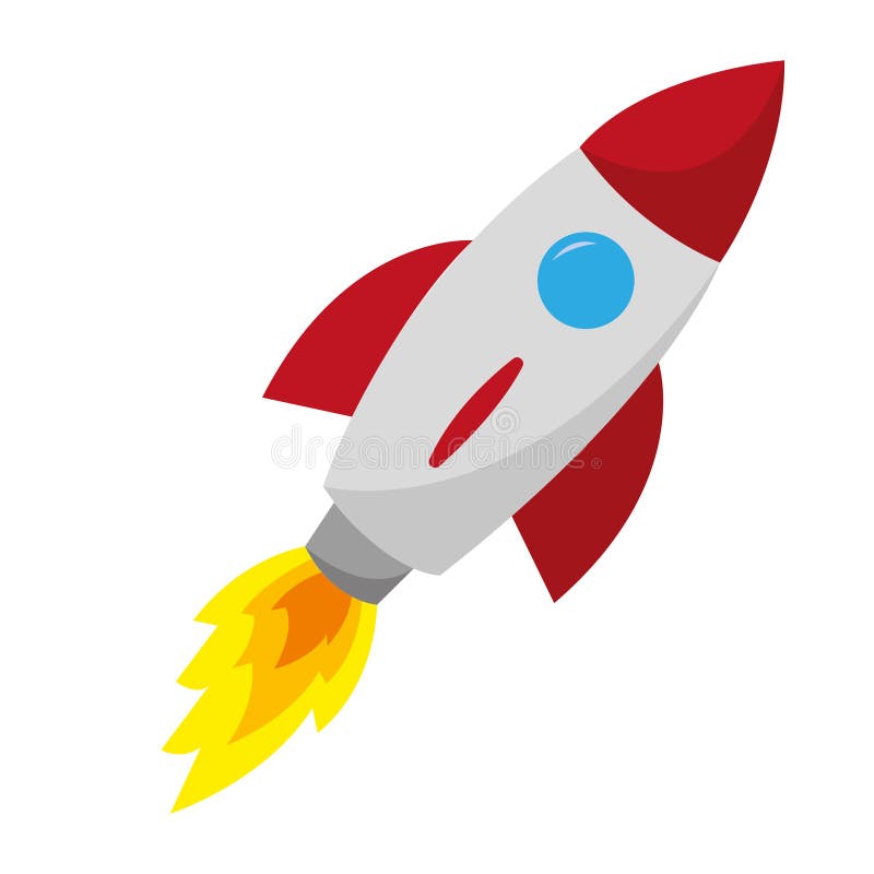 Isolated Colored Spaceship Rocket Sketch Icon Vector Stock Vector ...