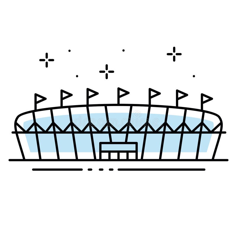 Isolated Colored Sport Stadium Icon Side View Vector Stock Vector ...